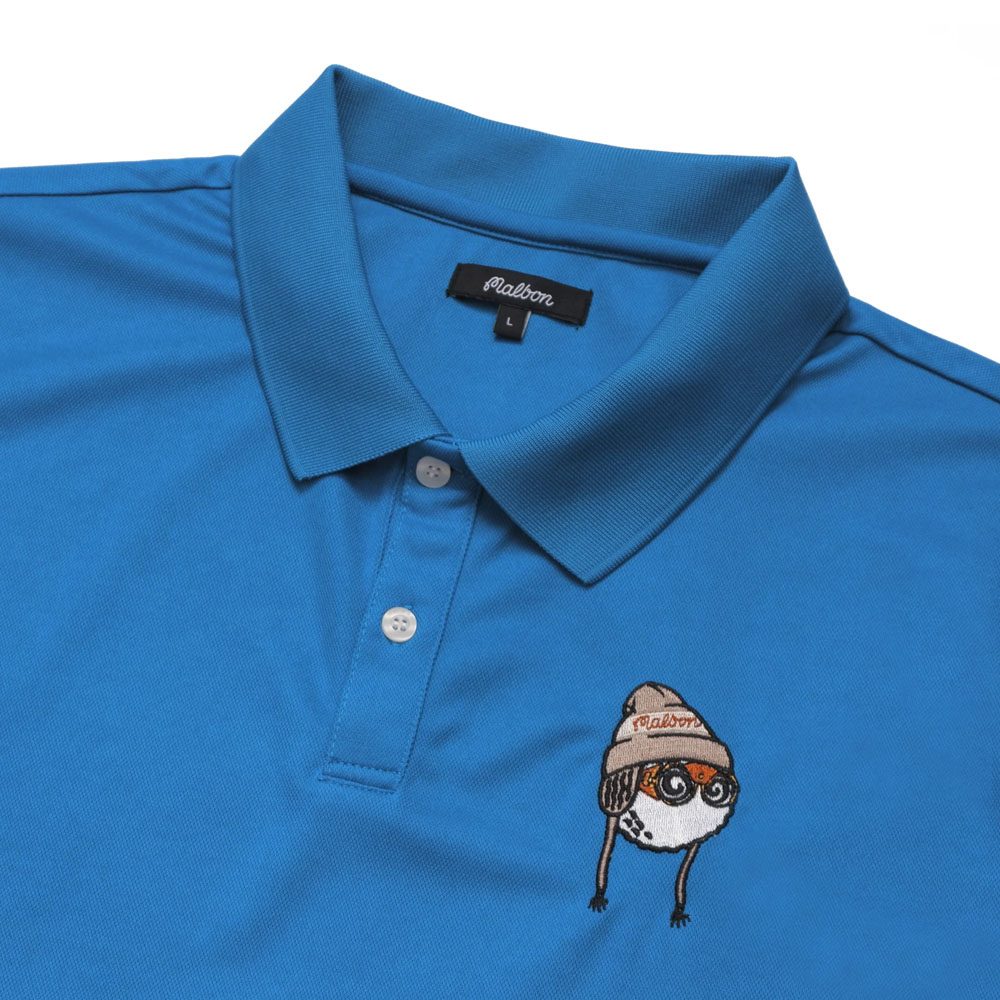 Malbon Glacier Buckets Performance Pique Golf Polo Royal Fw24 Men