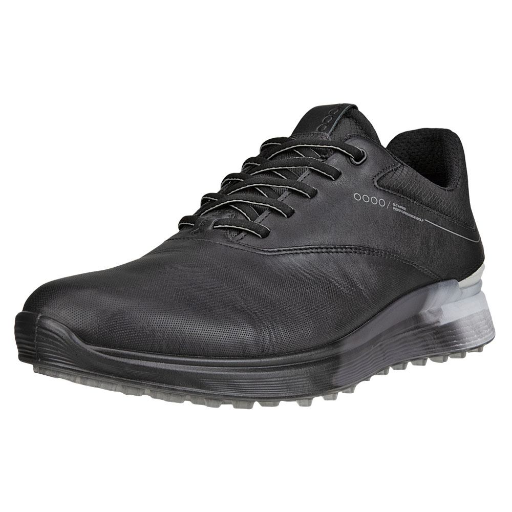 ECCO S-Three GTX Spikeless Golf Shoes Black/Concrete/Black - SS23 Men ...