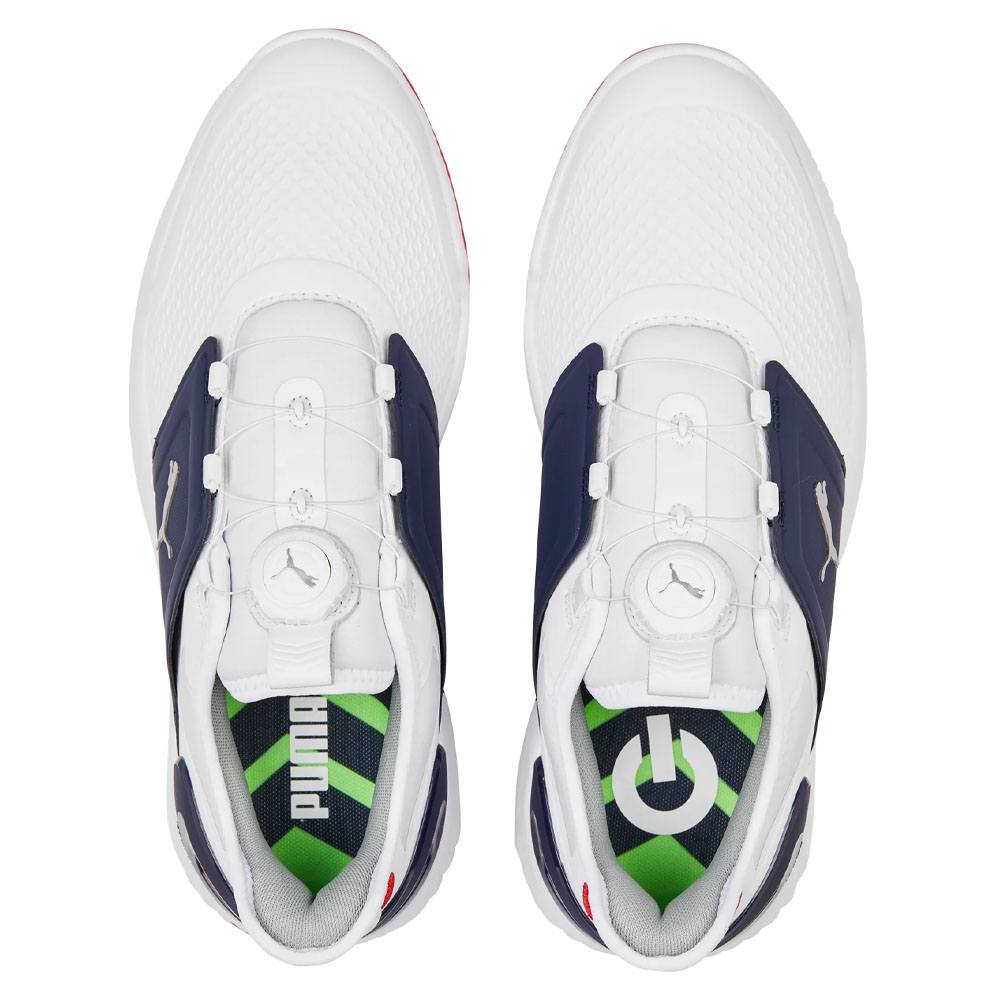 PUMA Ignite Elevate Disc Spikeless Golf Shoes White/Silver/Navy - 24 M ...
