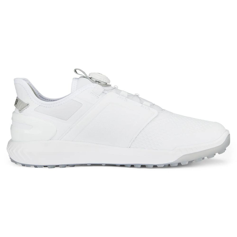 PUMA Ignite Elevate Disc Spikeless Golf Shoes White/Silver - 24 Men – Golfio