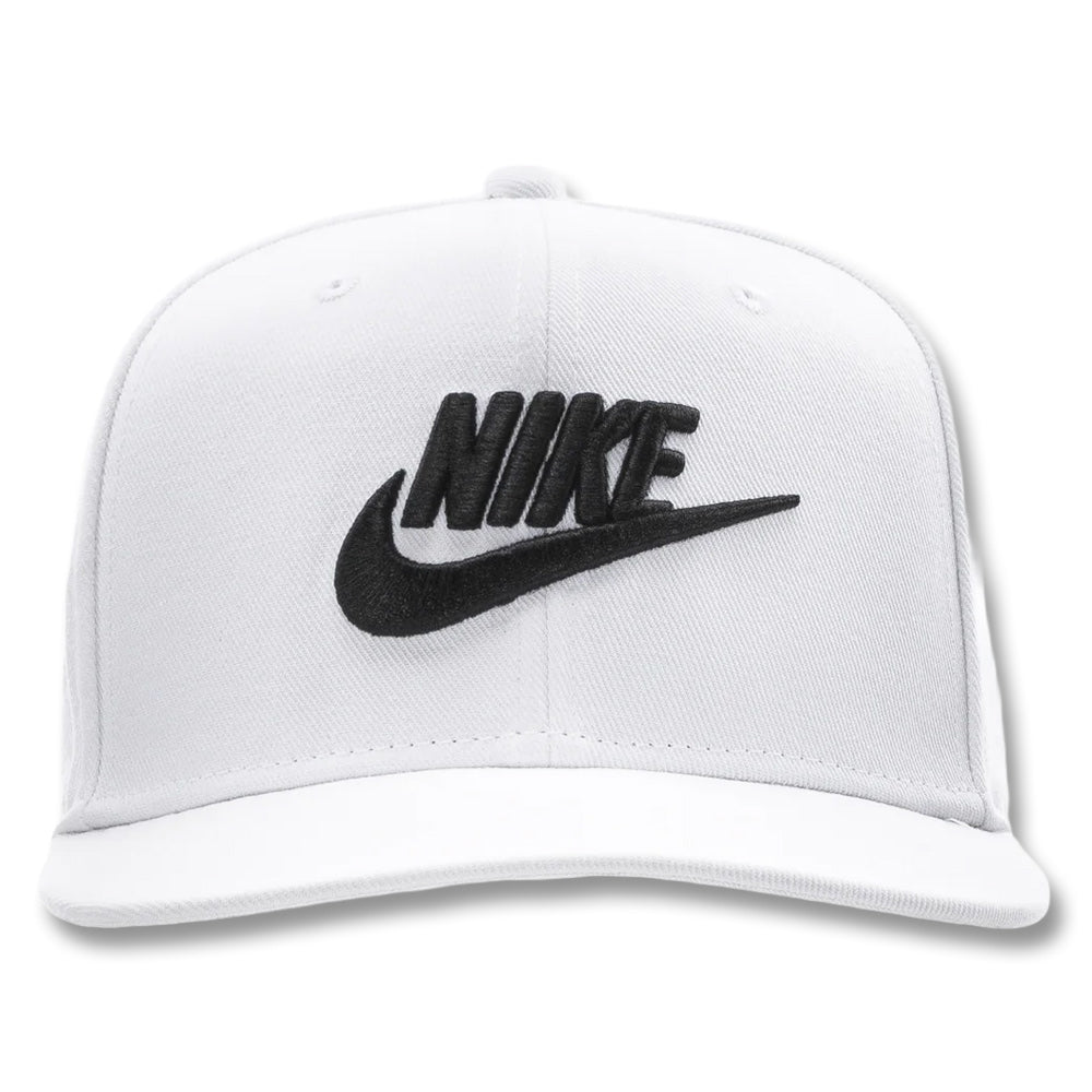 Nike Dri-FIT Pro Structured Futura Golf Cap White/Wolf Gray/Black - SU ...