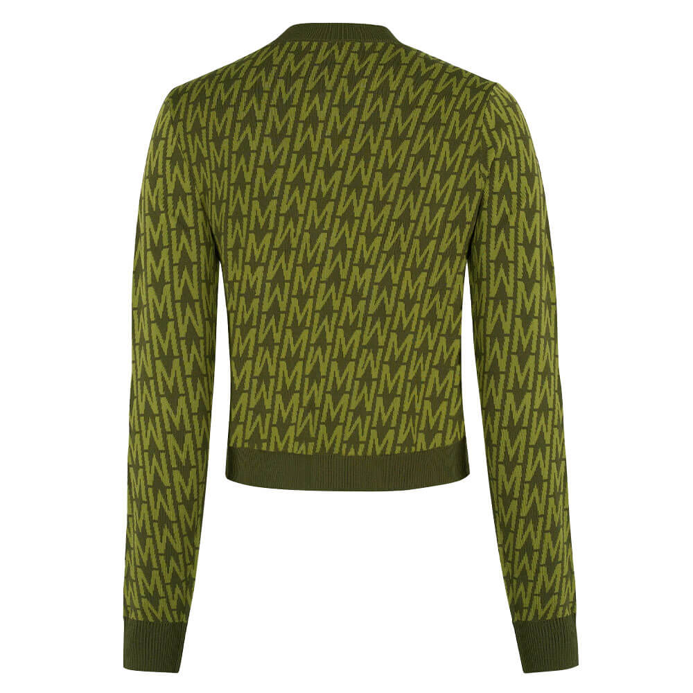 Malbon Charlotte Cardigan Golf Sweater Olive Multi - FW24 Women – Golfio
