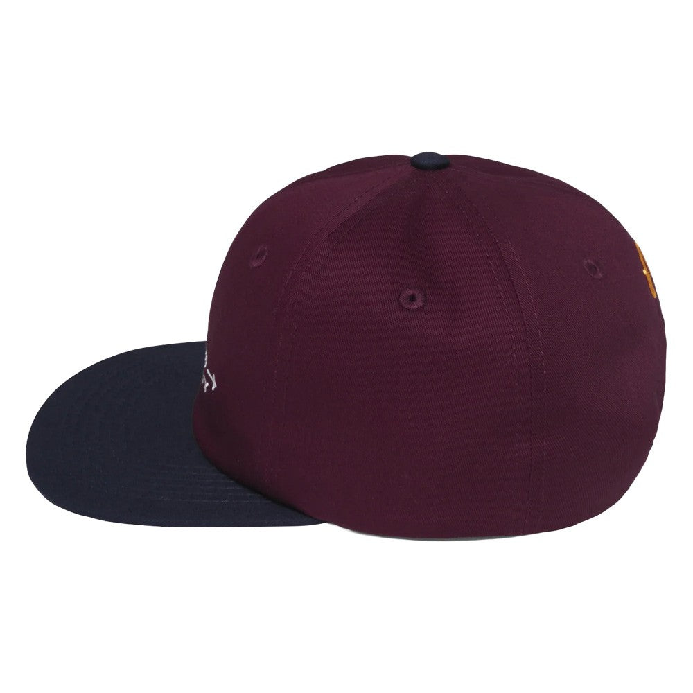 Malbon Trophy Painters Golf Cap Burgundy - FW24 – Golfio