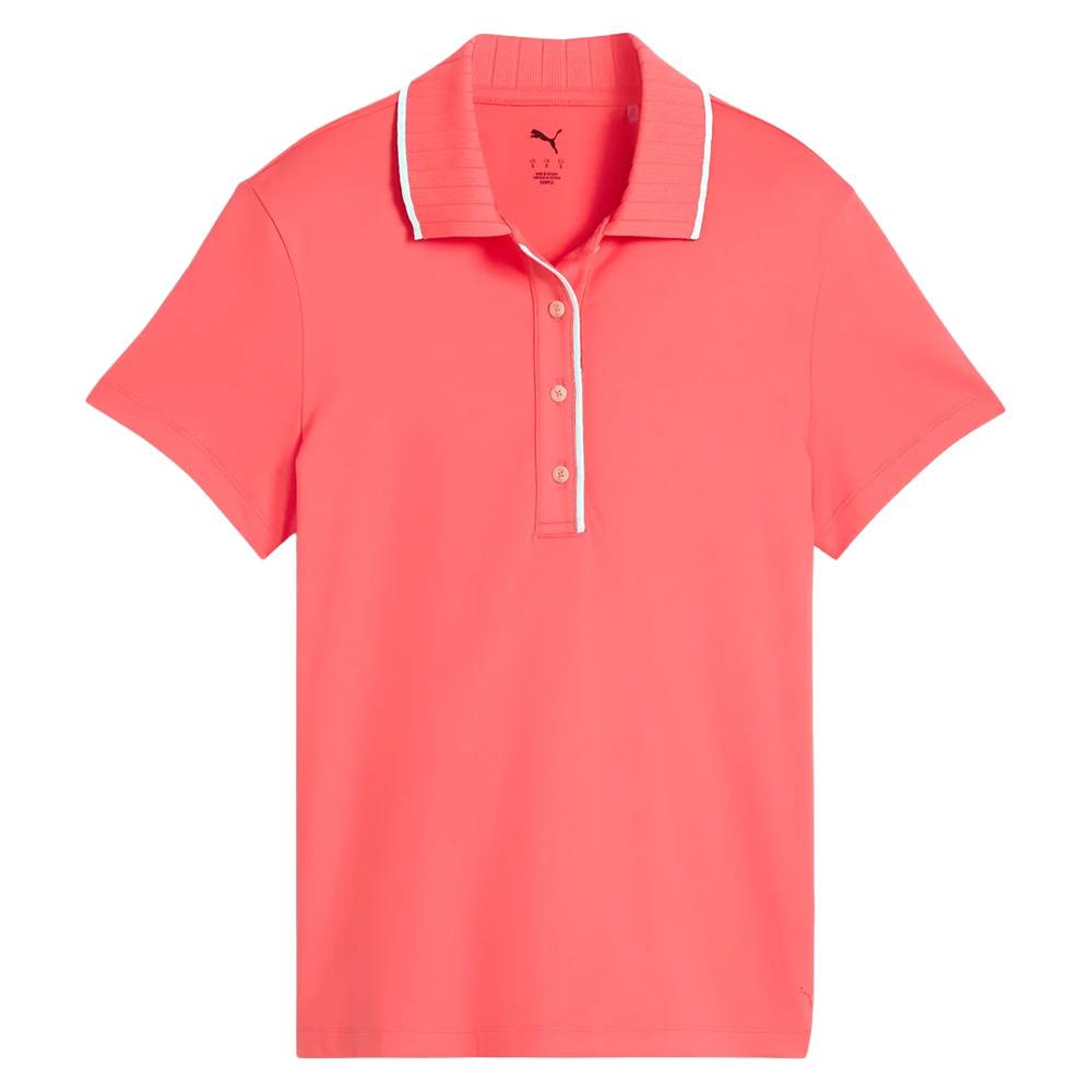 PUMA Cloudspun Bridges Golf Polo Peach Frost - SS25 Women – Golfio