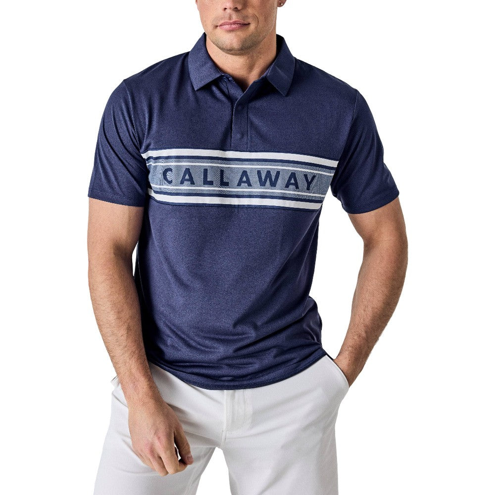Callaway Legacy Collection Logo Block Golf Polo Medieval Blue - SP25 M ...