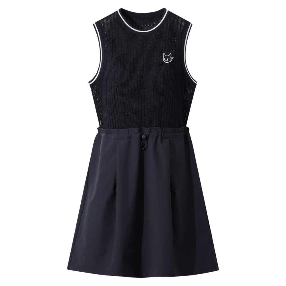 WAAC Mesh Knit Golf Dress Dark Navy - FW25 Women – Golfio