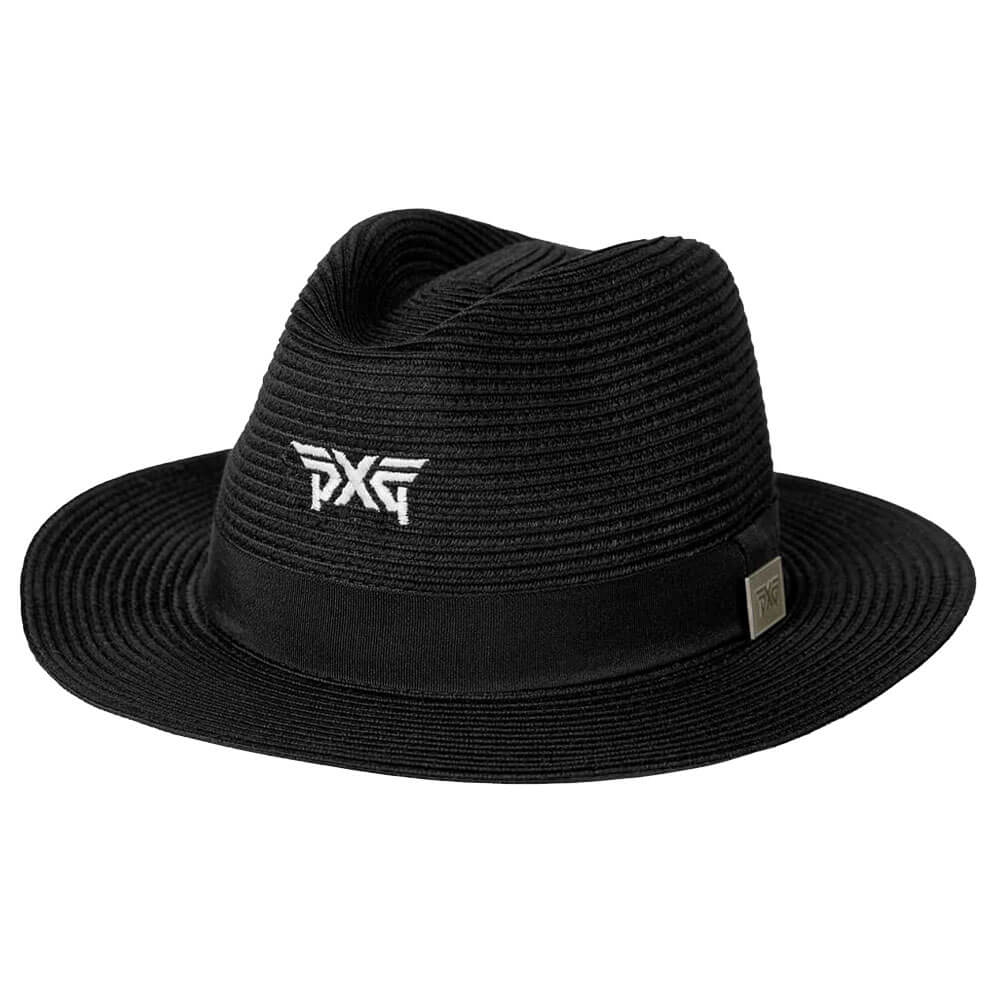 PXG Banded Fedora Straw Golf Bucket Hat Black - 25 Men – Golfio