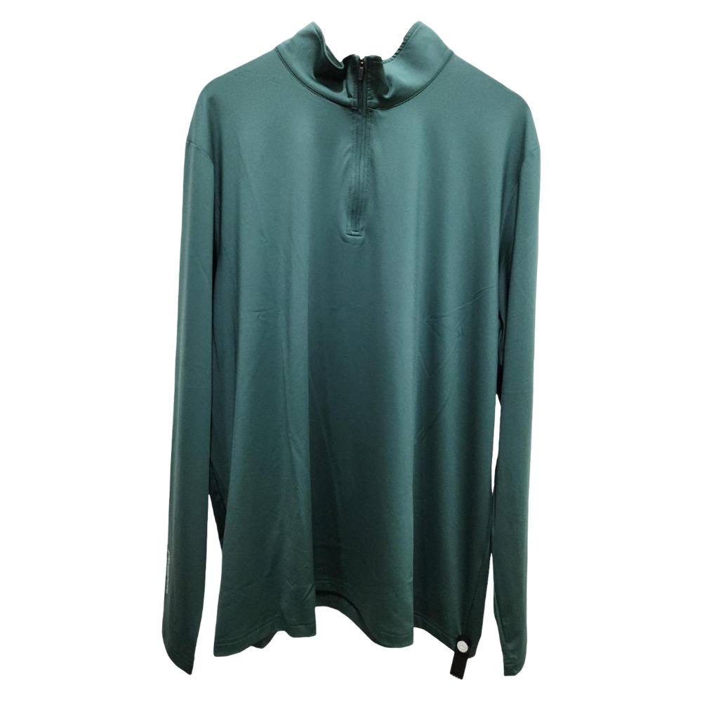 Malbon Evergreen Perforated Quarter Zip Golf Pullover Hunter Green - F ...