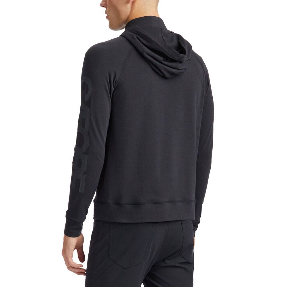 Gfore Hooded Luxe Quarter Zip Mid Layer Golf Jacket Onyx - 23 Men – Golfio