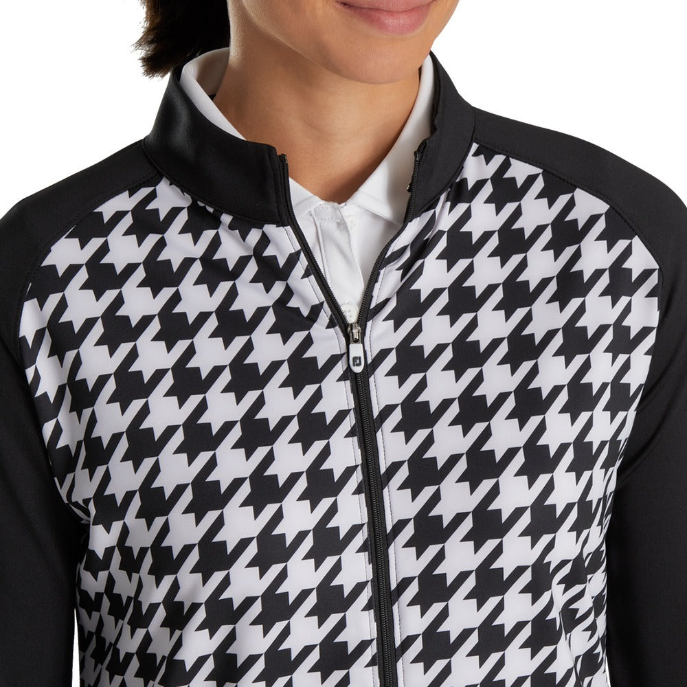 FootJoy Full Zip Houndstooth Print Midlayer Golf Jacket 2022 Women – Golfio