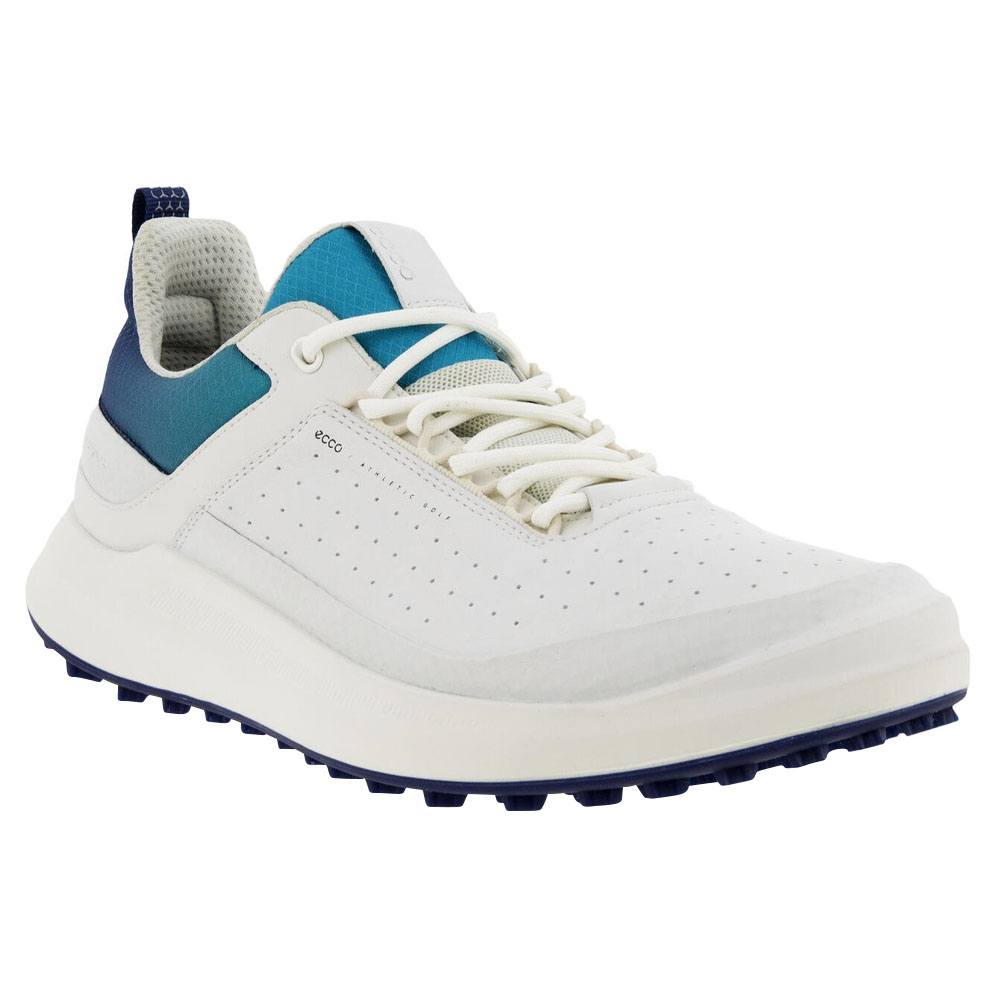 ECCO Core Spikeless Golf Shoes White/White/Blue Depths/Caribbean - 23 ...